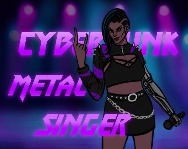 Cyberpunk Metal Singer by Zoeluci