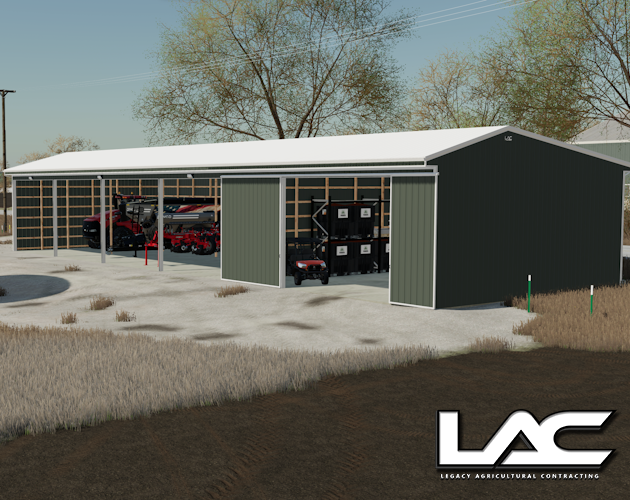 FS22 LAC 40x120 Implement Shed by LegacyAG