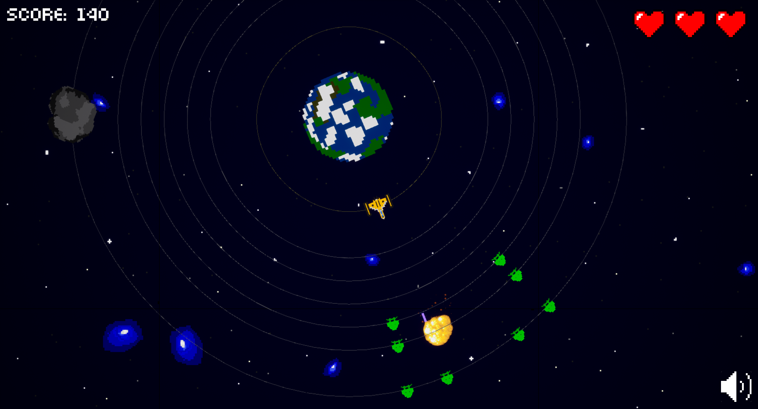 Space Invaders: Asteroid attack by hyudymanbruh