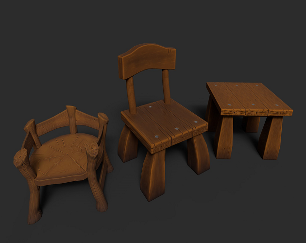 3D Stylized Сhairs by TridentCorp