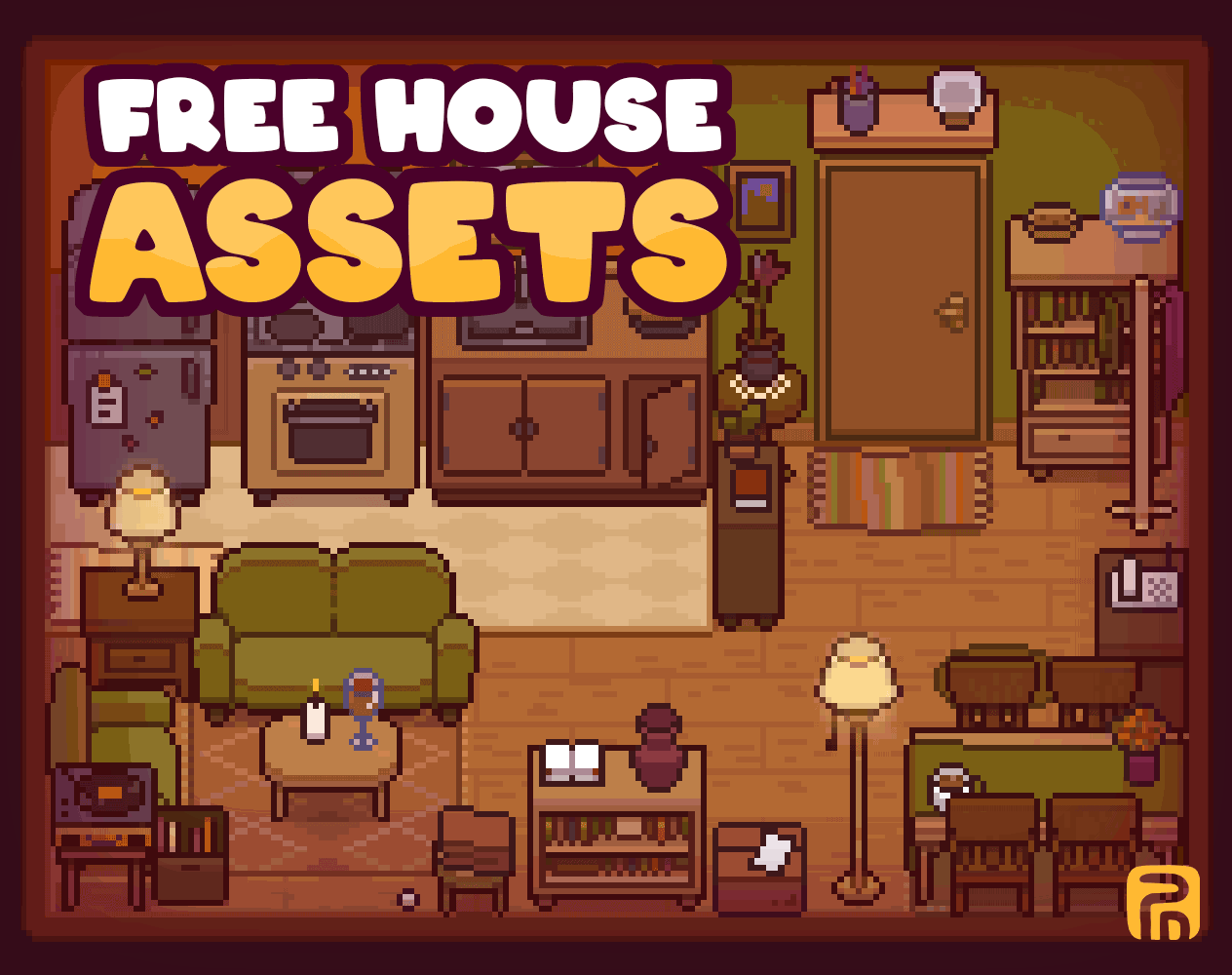Top Down Retro Interior Pixel Art By Penzilla