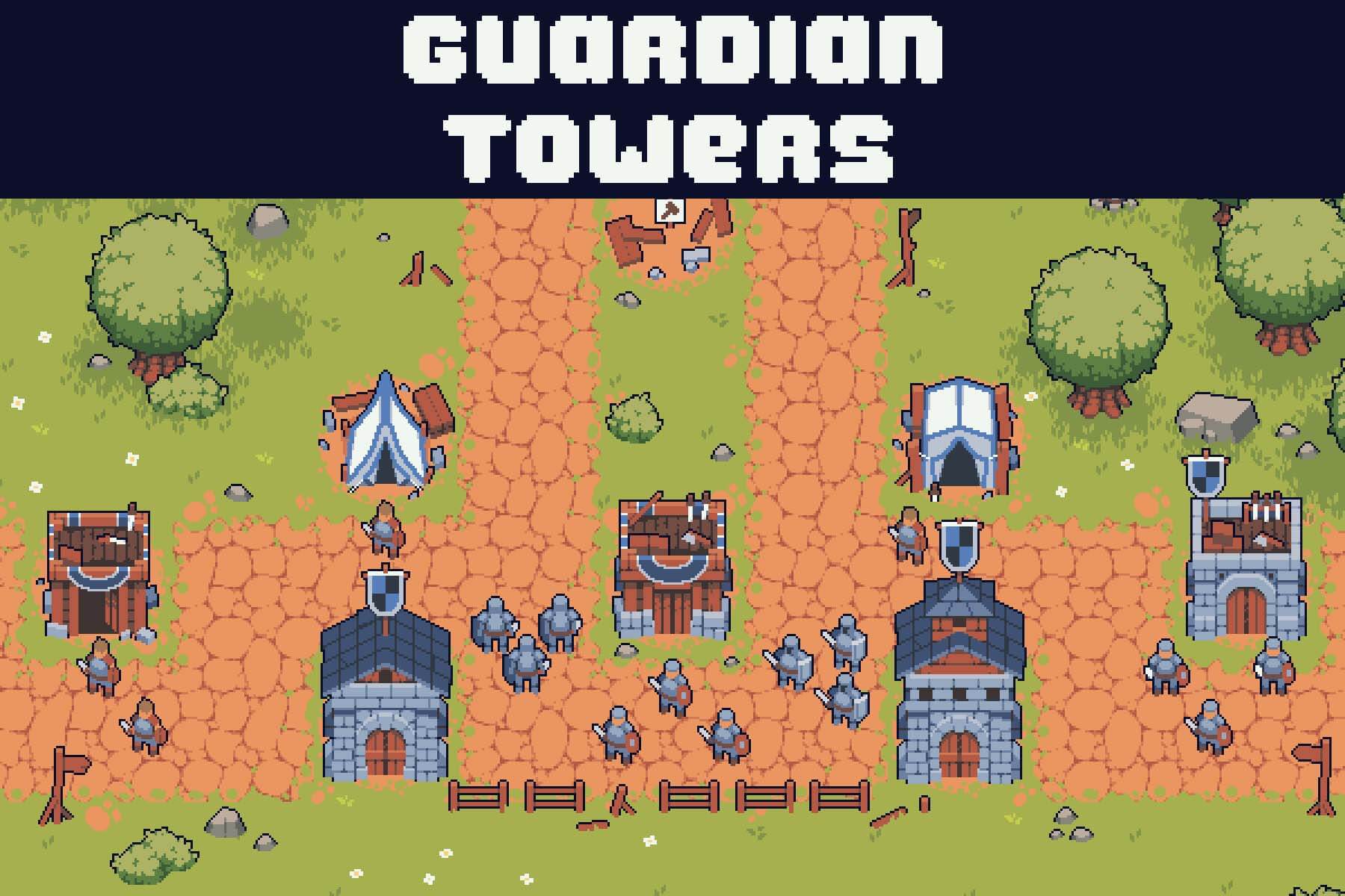 Guardian Towers Pixel Asset Pack for TD by Free Game Assets (GUI ...