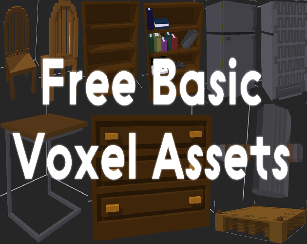 Free Basic Voxel Assets by VeryLowPoly