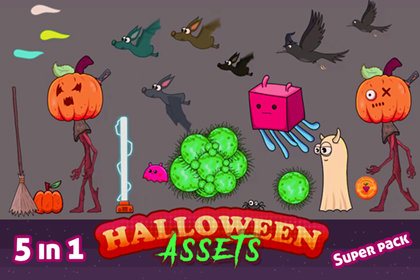 Halloween Characters 2D Sprite-sheets by SR Studios Kerala