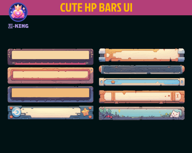 CUTE VECTOR HP BARS UI by UI-KING