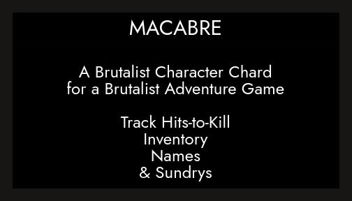 Macabre Character Chard by lingawakad
