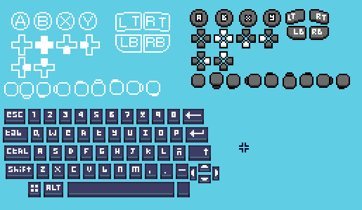 Buttons for video game by Gerardo