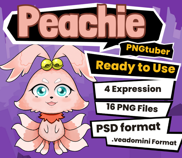 Peachie PNGtuber avatar by FinFiWorks