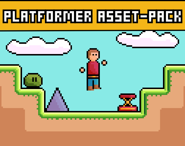 Cartoon 16x16 8-bit Platformer Asset Pack by DoughnutDev
