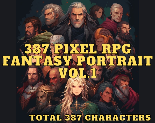 387 Pixel RPG Fantasy Portrait Vol.1 by MugenEncount