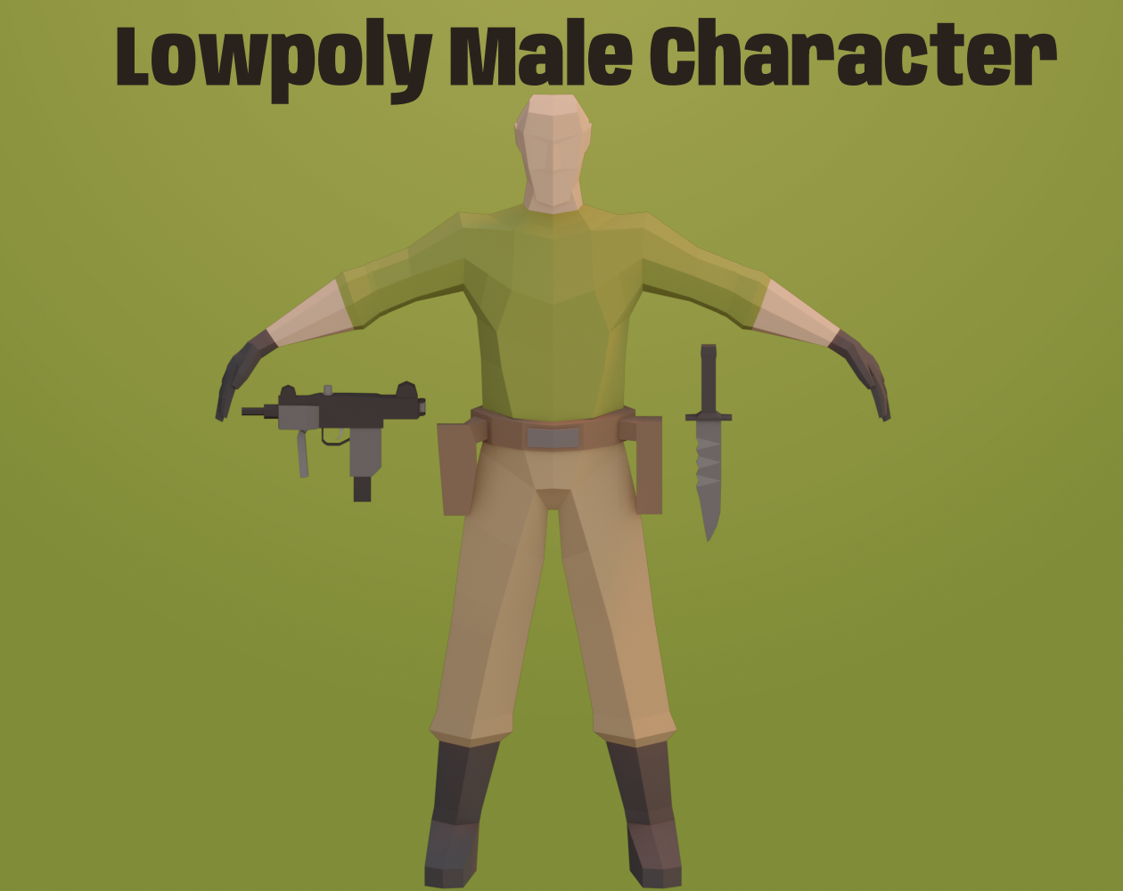 Free Lowpoly Male Character by Sami