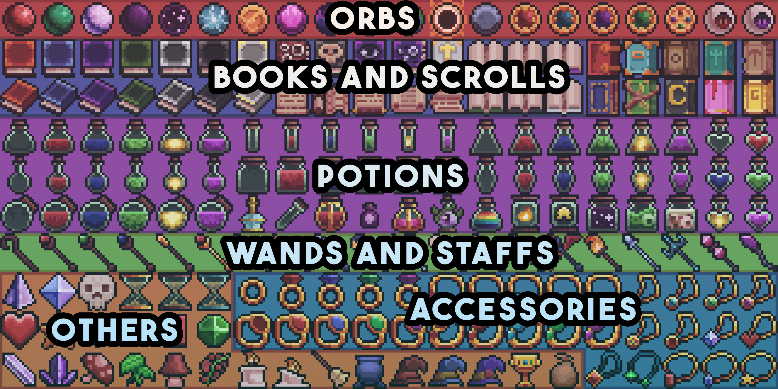 16x16 RPG Magical Items 200+ Pack by Xilurus