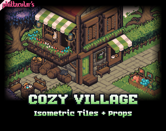 Cozy Village Isometric Assets by philtacular
