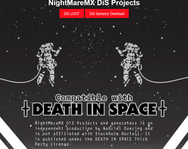 Death in Space RPG Generators by NightMareMX