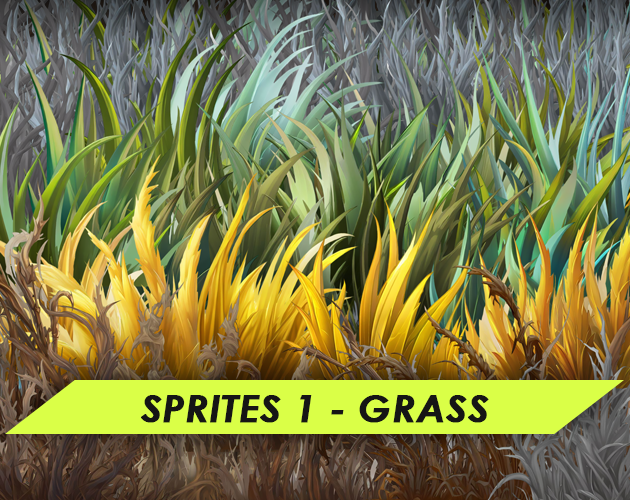 Stylized Sprites – Vol 1 – Grass by oleekconder