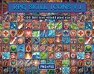 16x16 & 32x32 Pixel Art Item Icons Bundle by Valentin Laffitte - itch.io