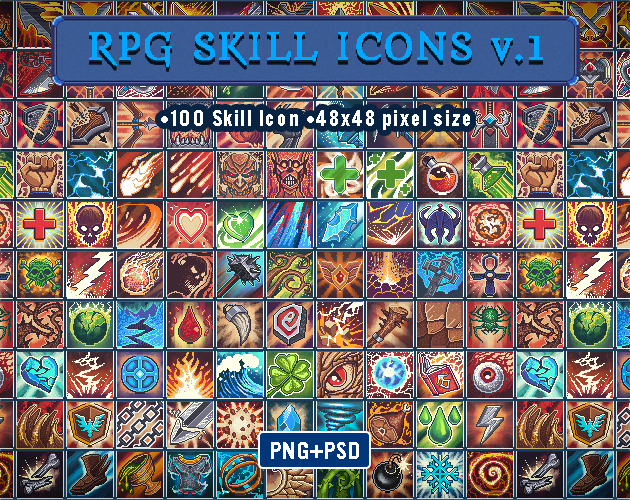 RPG Skill Icons v.1 by Erkmen Artworks
