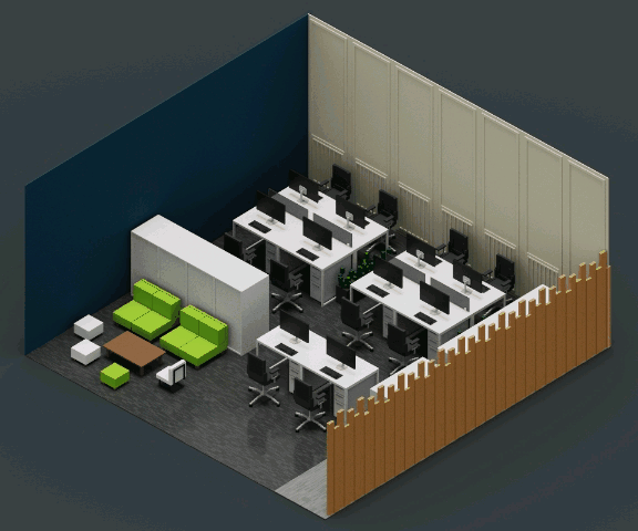 Office environment by Xiao Jing