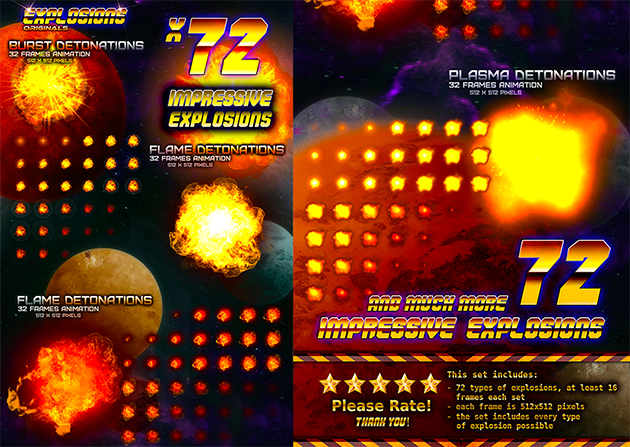 2D Explosions Hyperpack Bundle by MobileGames101