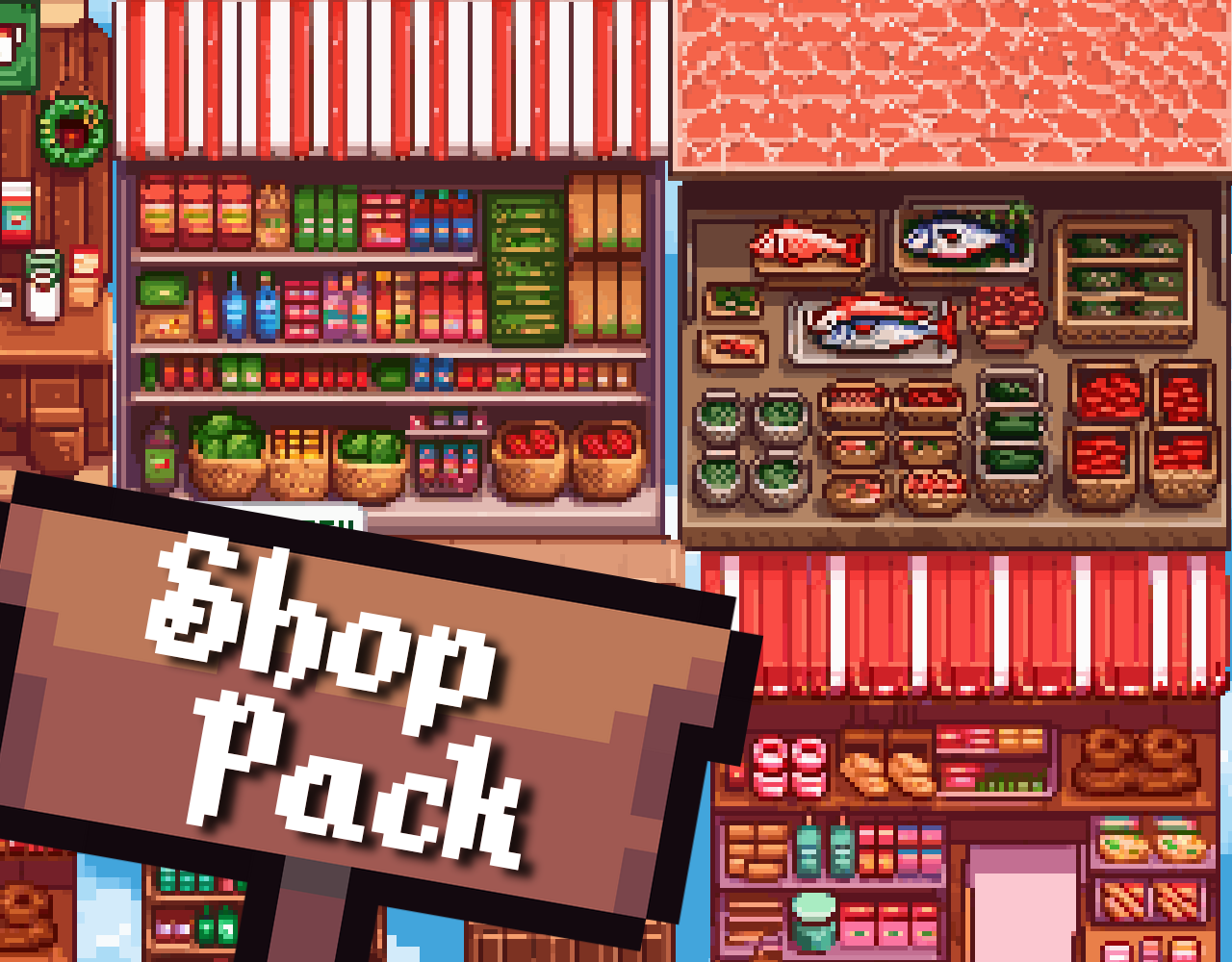 Shop Pack Top-down Assets - Pixelart / Pixel Art Store Pack by ...