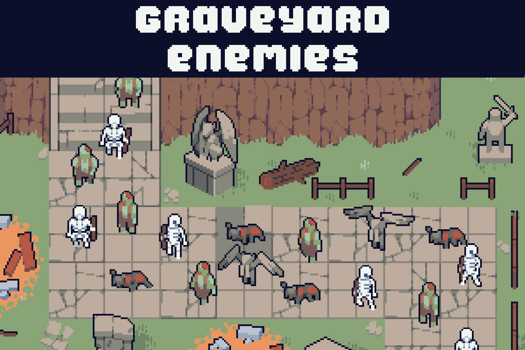Pixel Undead Enemies for TD by Free Game Assets (GUI, Sprite, Tilesets)