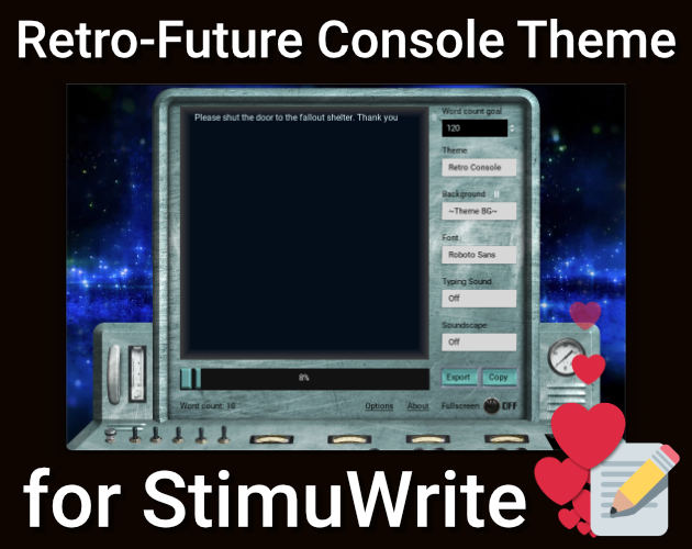 Retro-Future Console Theme for StimuWrite 2 by that clown goddess