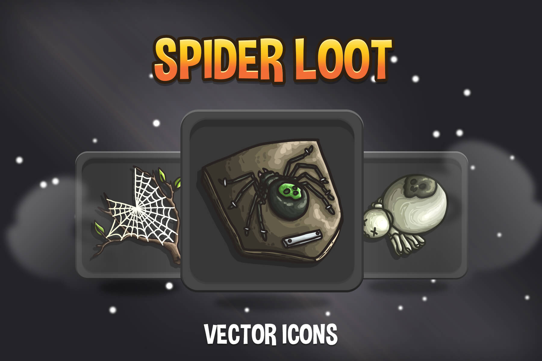 Spider Loot RPG Icons by Free Game Assets (GUI, Sprite, Tilesets)