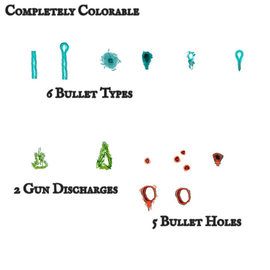 Sci-fi Energy Bullets Battlemap Assets by Coffee Dragon Studios