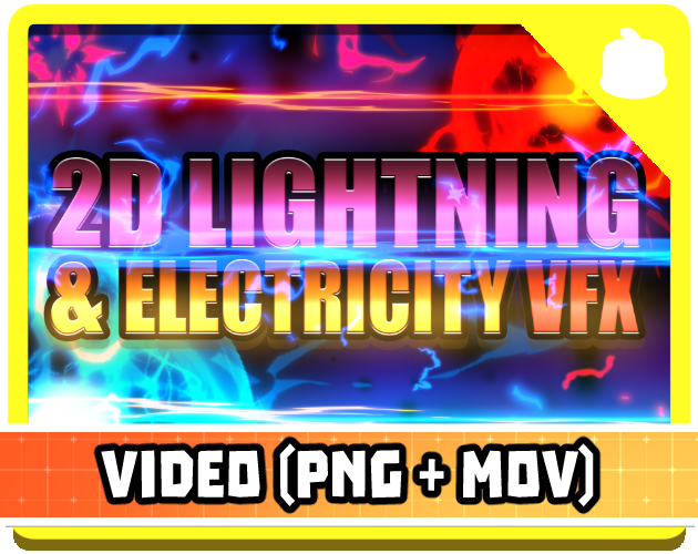 2D Lightning & Electricity VFX - PNG Sequences by CartoonCoffee