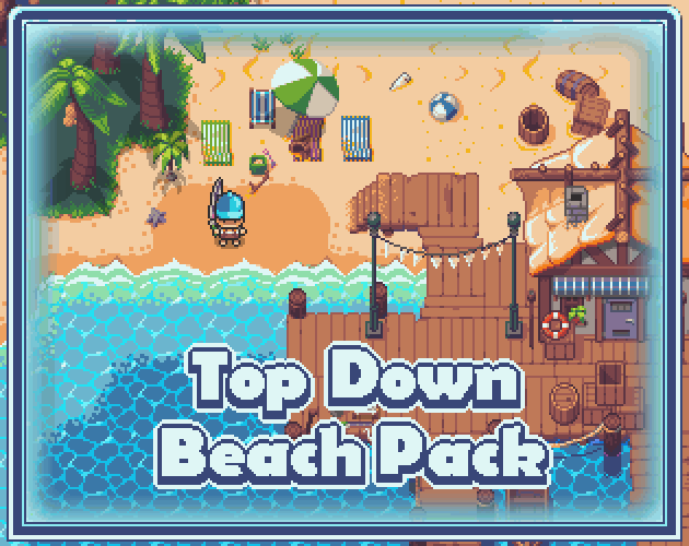 Top Down RPG Beach Pack 🎣 by FreddyPixelArt