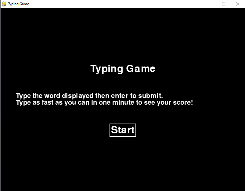 Typing Game made with AI by BJ Games