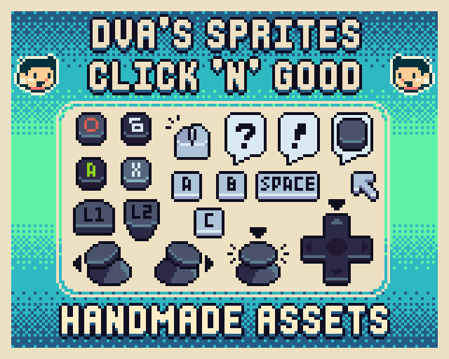 DVA'S GUI Pixel Art Asset Pack: Finger Click 'N' Good by DanVelasquezArt