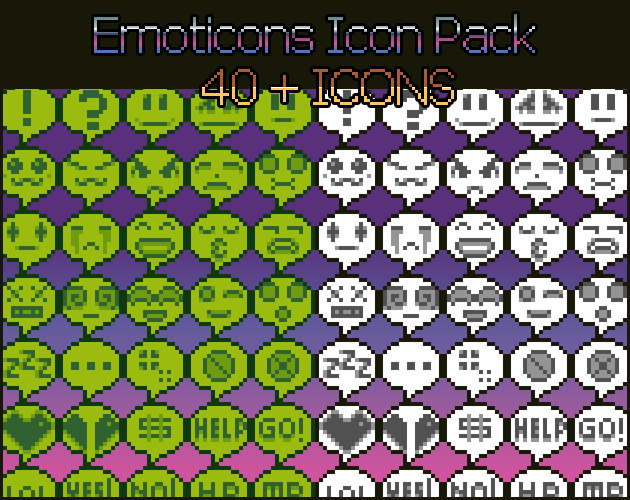 16x / 32x Emoticons Pack (40+ Icons) by HammerStrike
