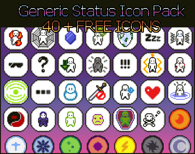 32x Generic Status Pack (40+ Icons) by HammerStrike