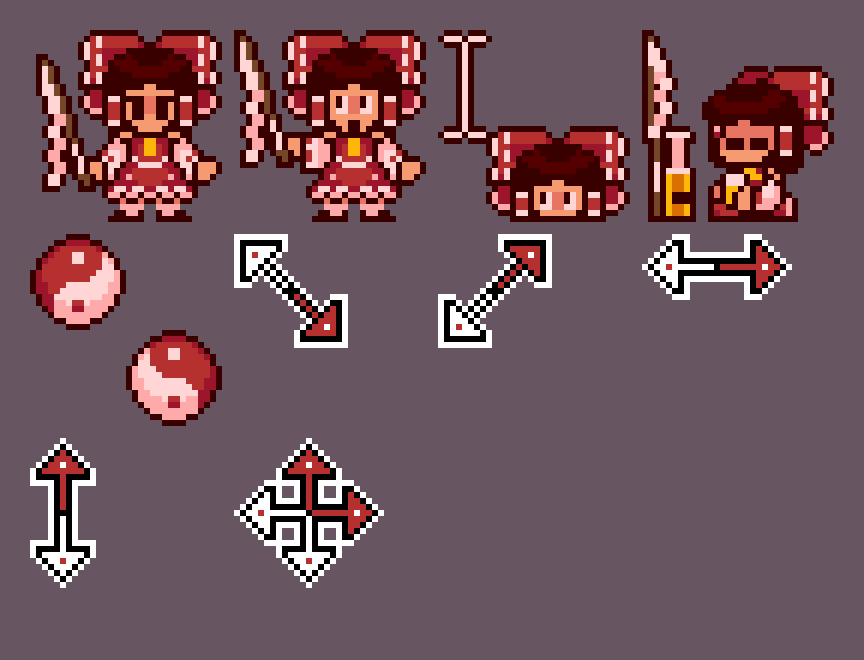 Custom Mouse Cursor Set - Reimu Hakurei by Tubs