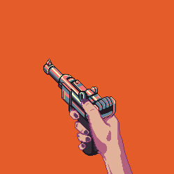 FPS Pistol Pixel Art Animation by JJ99