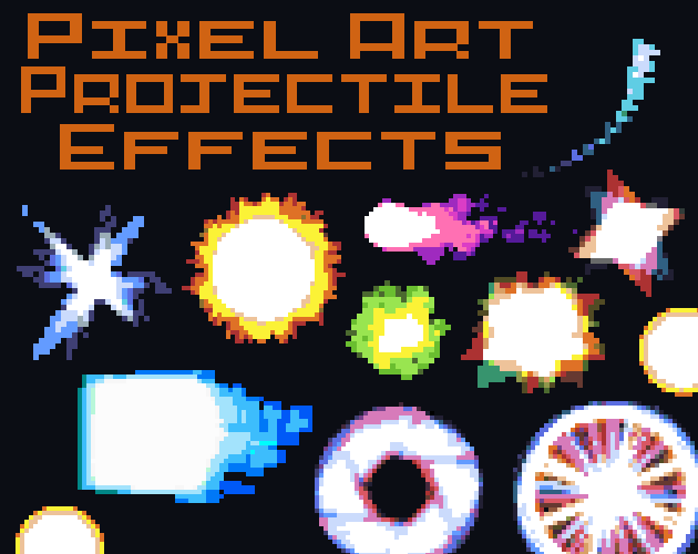 Pixel Art Magic Projectile Effects by GandalfHardcore