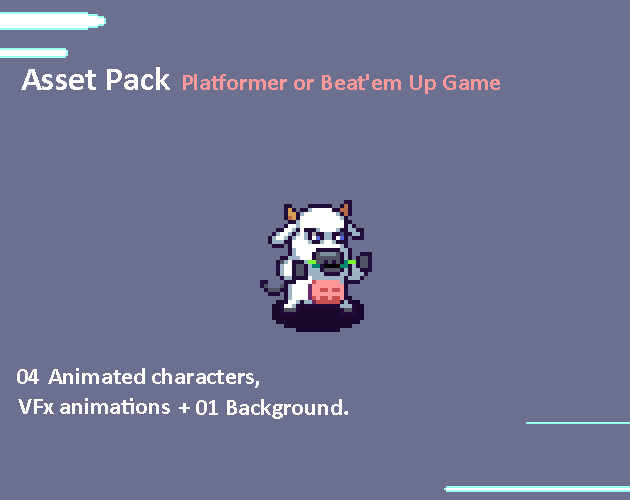 Pixel Art pack for a small Beat'Em Up game. by Di3goalmeida