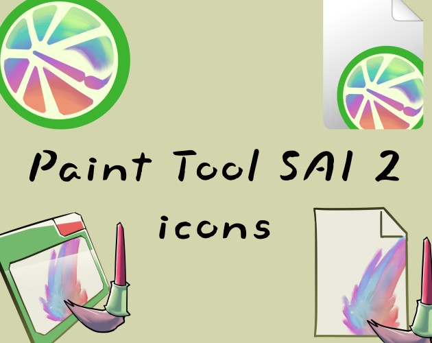 Icons for Paint Tool Sai 2 by spiralhalo