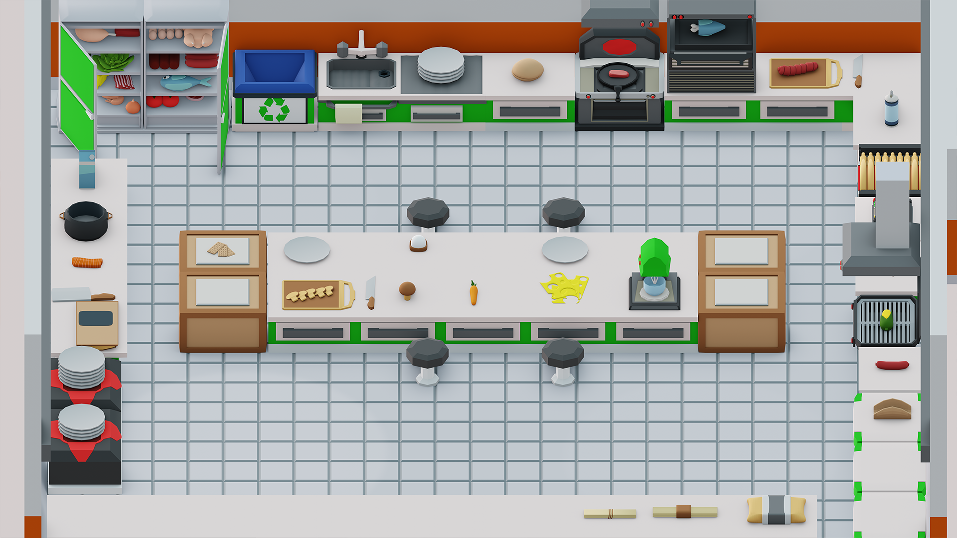 Low Poly Kitchen Assets Pack by MihaiMan75