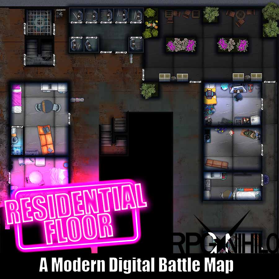 Residential Floor - Ecology Building (21x30 Inch) Modern Digital Battle ...