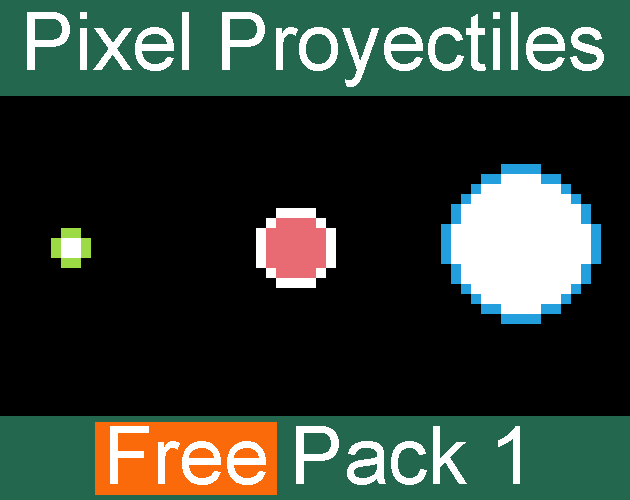 Pixel Art Proyectiles free pack 1 by DarkCesium