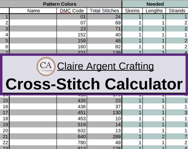 Cross-Stitch Calculator v1.0 by Claire Argent Crafting
