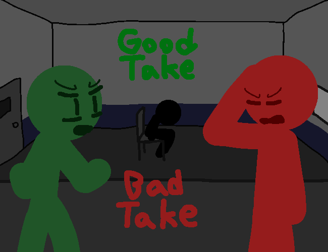 Good Take Bad Take by BrainlessFigure for JADS Game Jam 2023 - itch.io