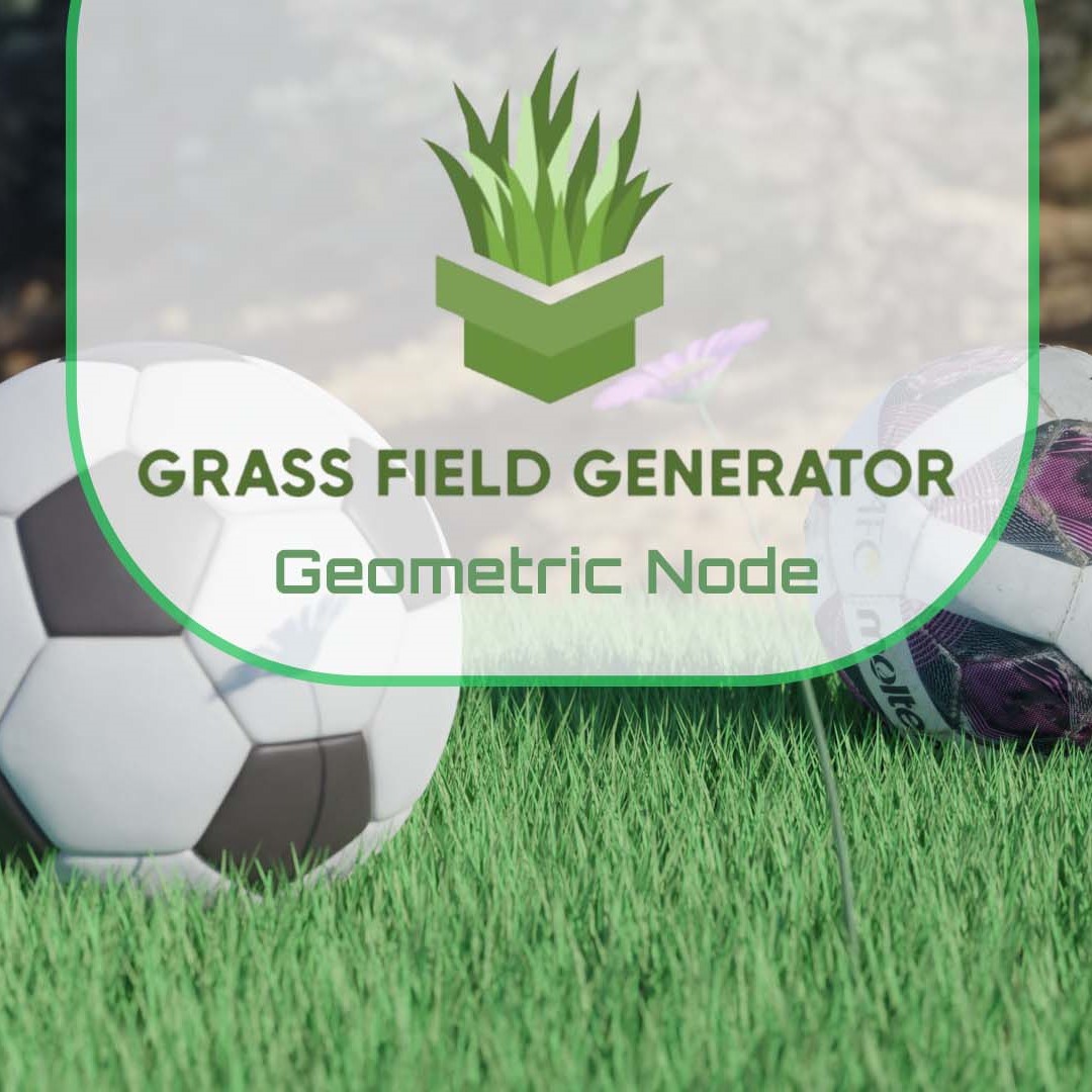 Blender Grass field generator (Geo-node) by Geo Assets 3D