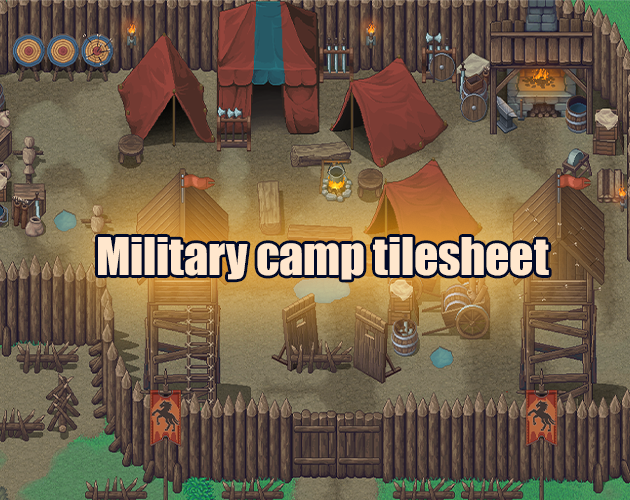 Military Camp Tilesheet Addon by WinLu