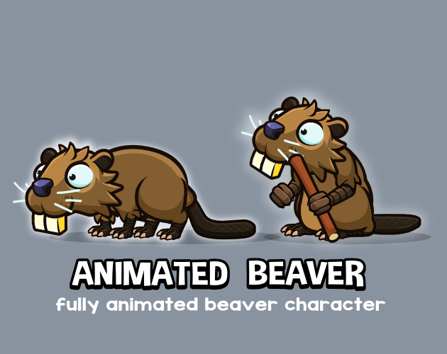 Animated beaver by Robert Brooks - gamedeveloperstudio.com