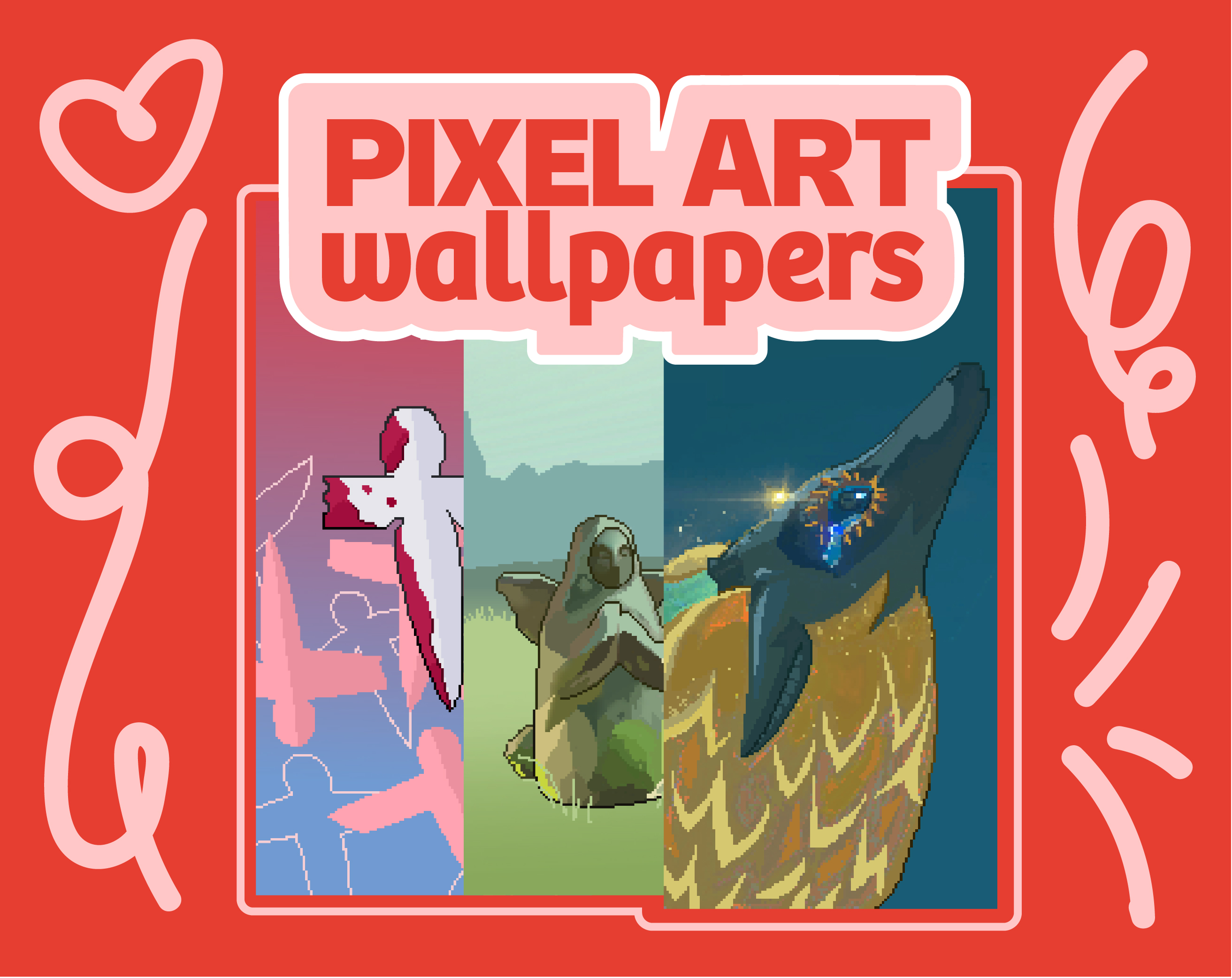 Pixel Art Phone Wallpapers by mari meira