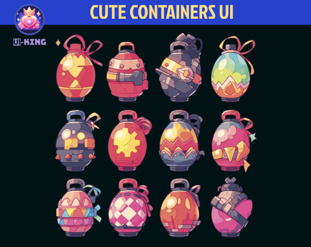 CUTE VECTOR CONTAINERS UI by UI-KING