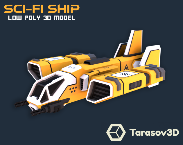 Sci-Fi Ship LowPoly 3D model (FREE) - Sci-Fi Ship LowPoly 3D model by ...